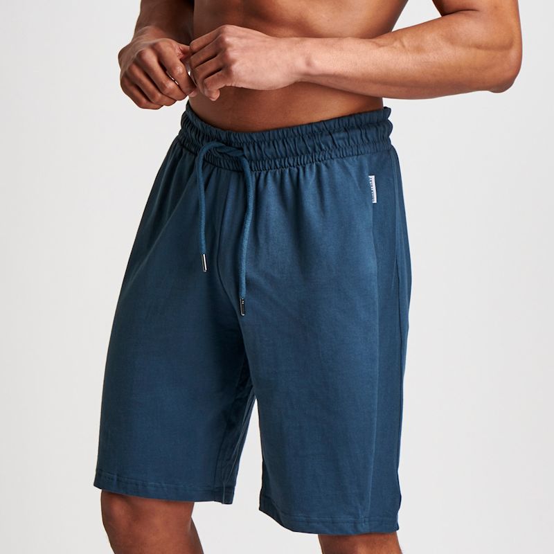Navy Cotton Lounge Short | GreenTreat | Wolf & Badger