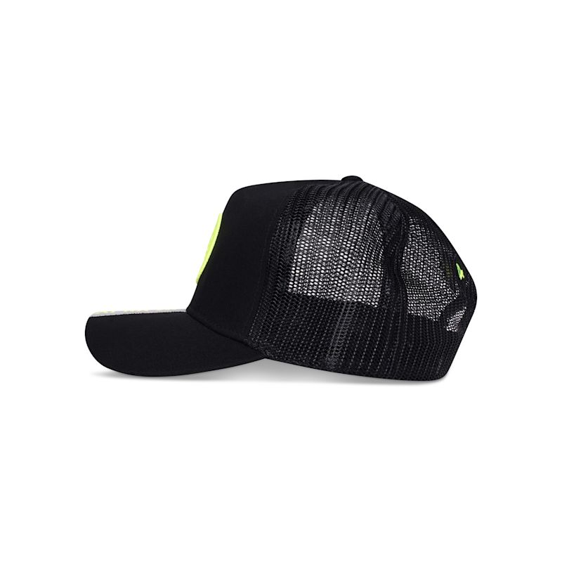Neon Green Strip Circle 474 Logo Trucker Hat | 474 co | Wolf & Badger