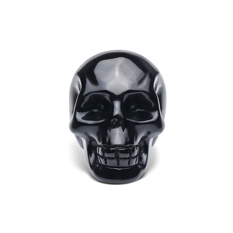 Obsidian Crystal Skull Sculpture | AWNL | Wolf & Badger