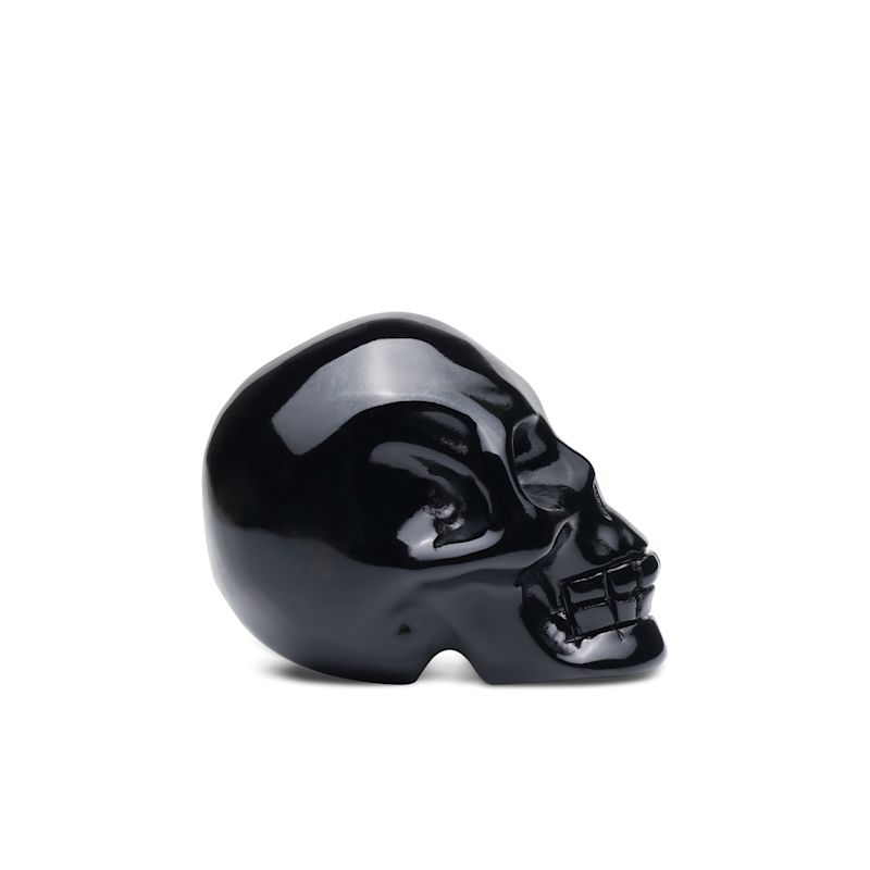 Obsidian Crystal Skull Sculpture | AWNL | Wolf & Badger
