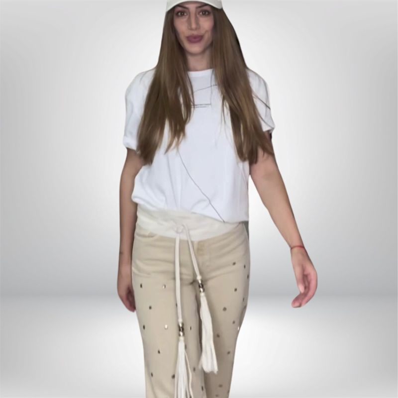 Off White Leather Obi Belt With Long Tassels | JUAN-JO | Wolf & Badger
