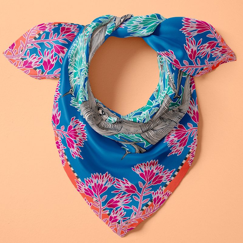 Parata Nuziale Blue - The Medium Square Silk Scarf / Design In France ...