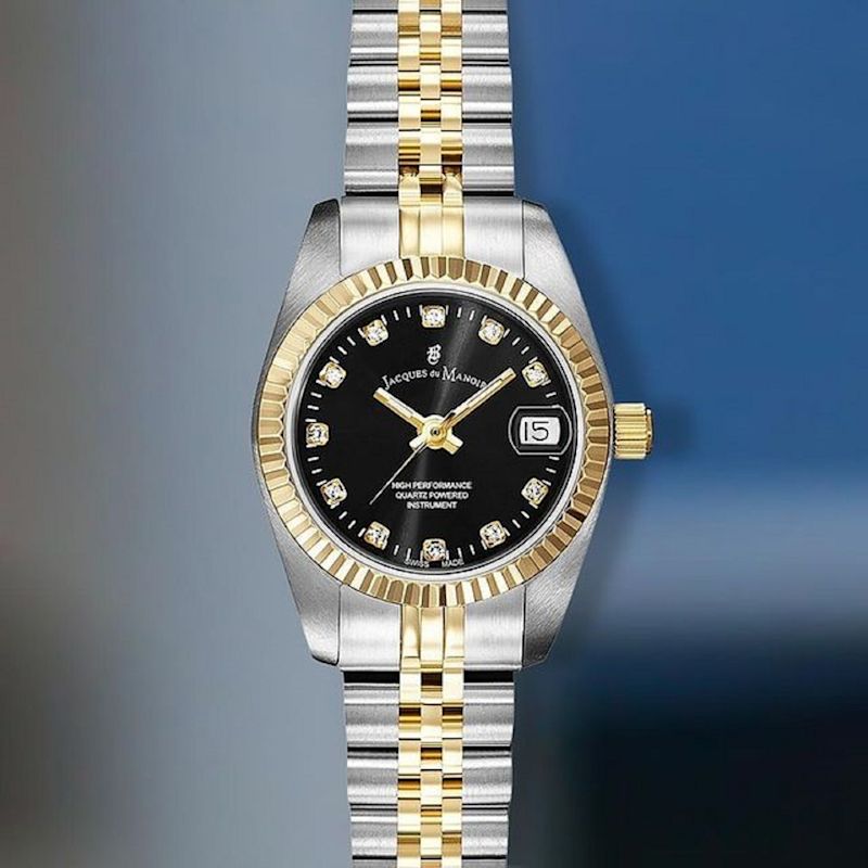 Jacques Du Manoir Swiss Made Inspiration Gold Two Tone 26Mm Watch With ...