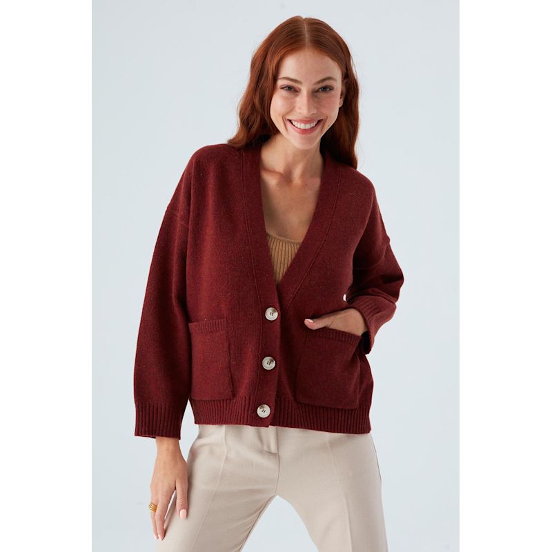 Carol Crop Cardigan - Persian Plum | Peraluna | Wolf & Badger