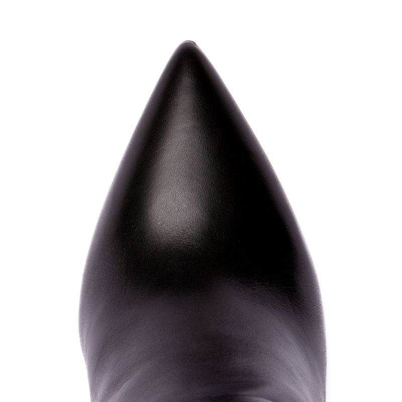 Phoebe Black Leather High Heel Comfortable Tall Boot Sexy Elegant For ...