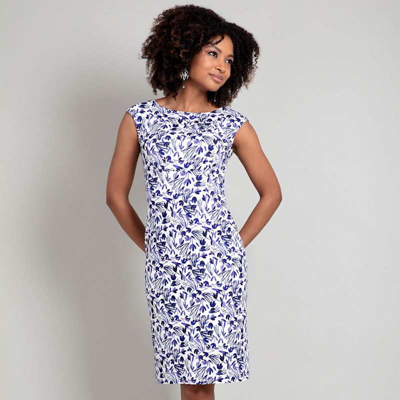 Pippa Shift Dress In Indigo Ink Blue | Alie Street London | Wolf & Badger