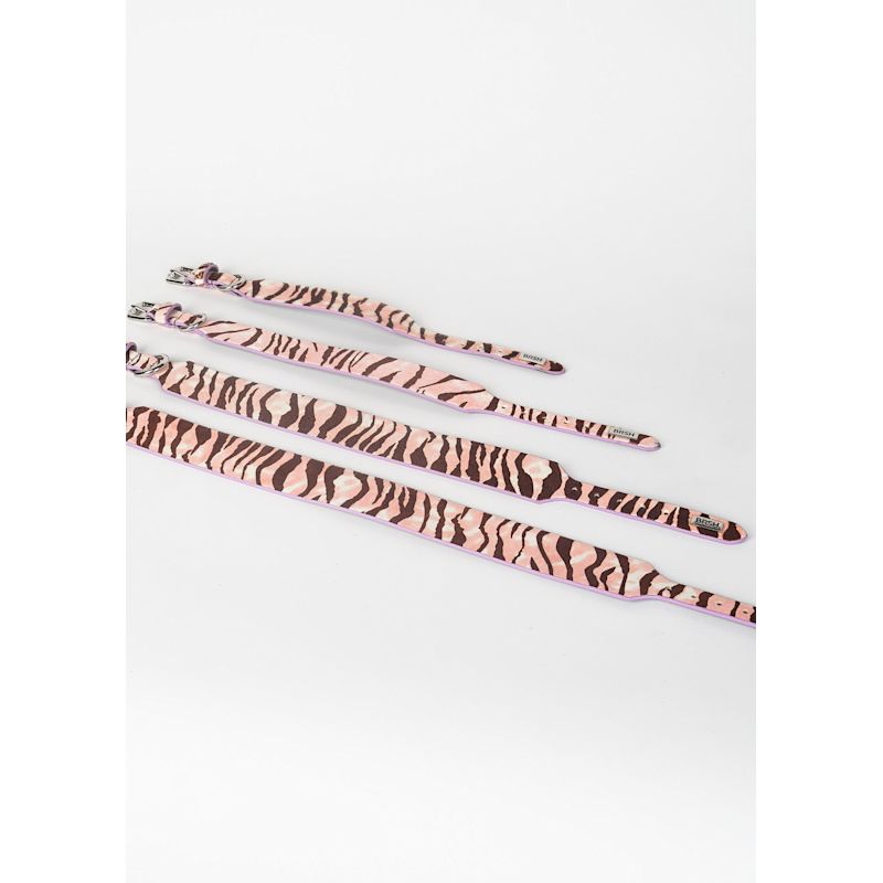 Pony Hair Zebra Print Leather Dog Collar | BRUNO'S SHOP | Wolf & Badger