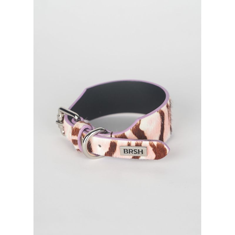 Pony Hair Zebra Print Leather Dog Collar | BRUNO'S SHOP | Wolf & Badger