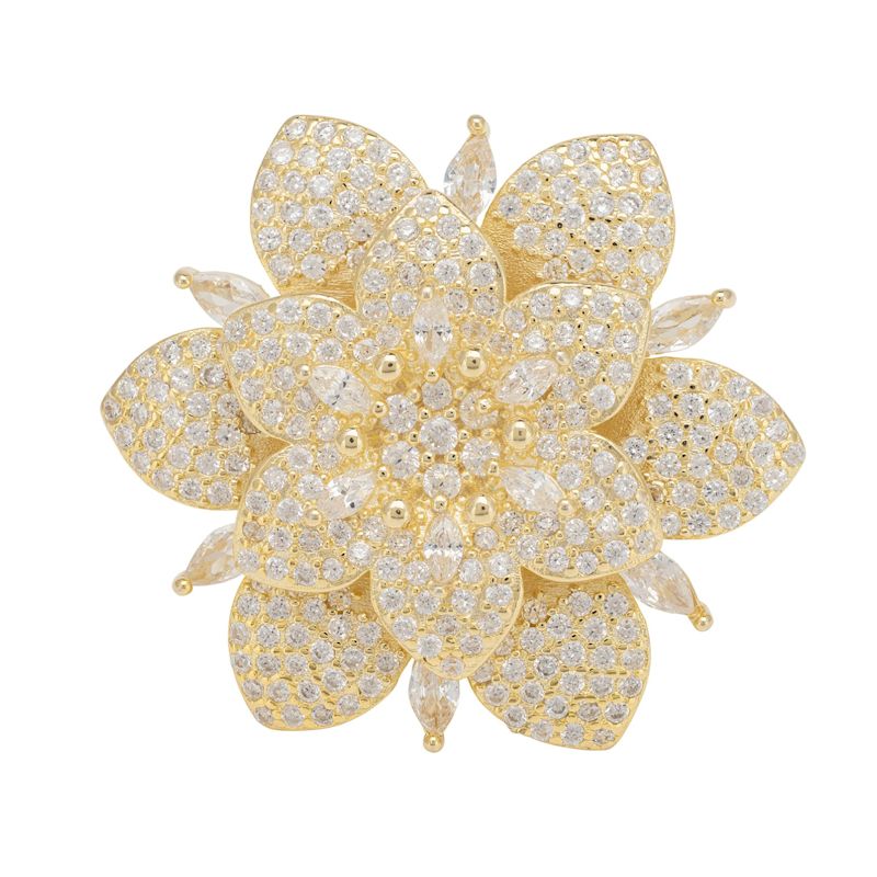 Primrose Flower Cocktail Ring Gold | LATELITA | Wolf & Badger
