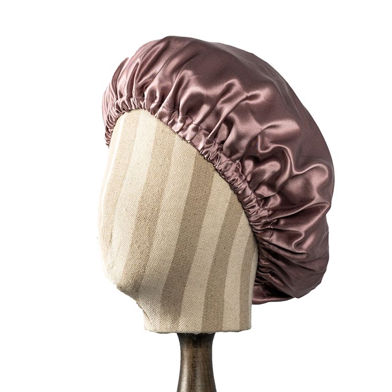 Pure Mulberry Silk Cocoa Purple Hair Bonnet | Single Layer With ...