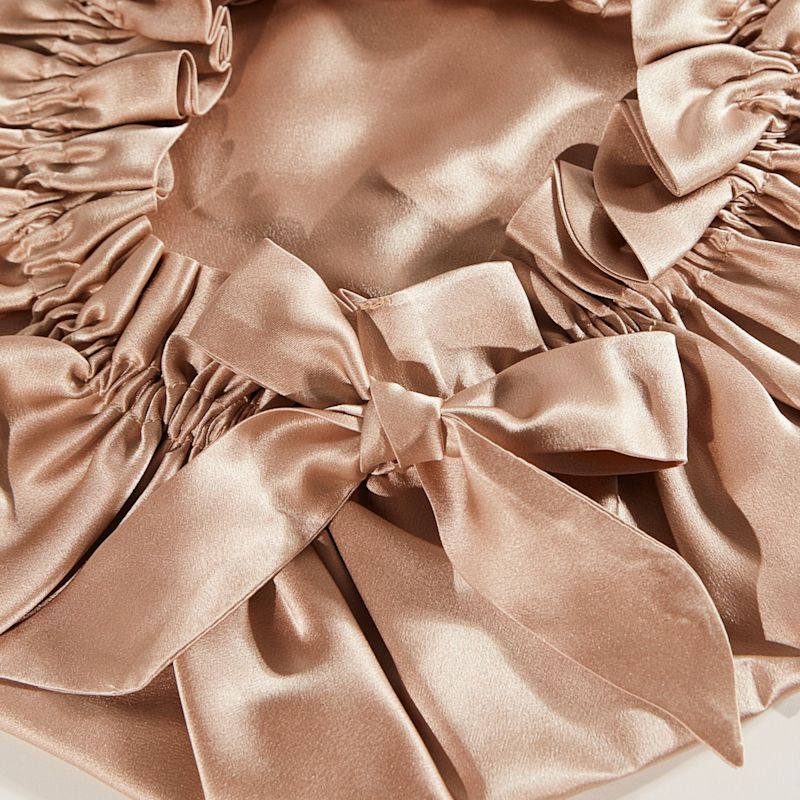 Pure Silk Double Layer Long Tie Cap Hydrangea | Marche' DU Luxe | Wolf ...