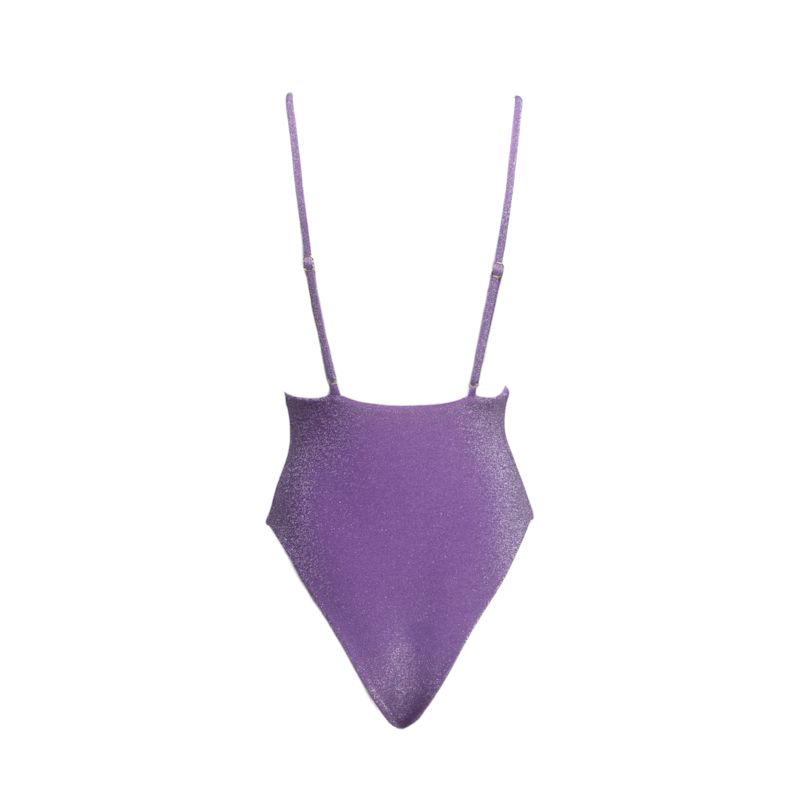 Purple Sparkle One-Piece Disco Bathing Suit | Patti Jane Swim | Wolf ...