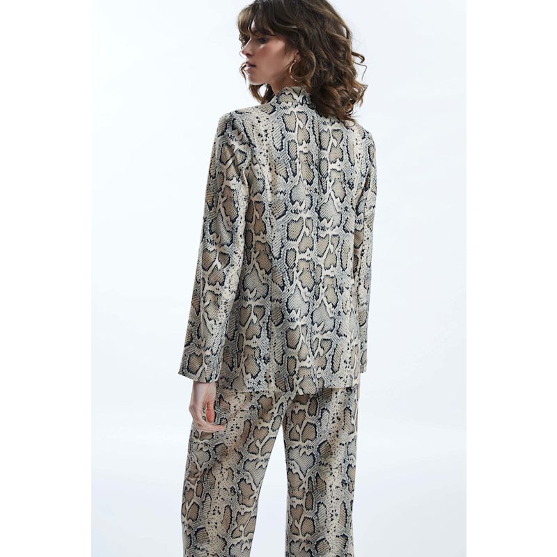 Python Print Blazer Beige | James Lakeland | Wolf & Badger