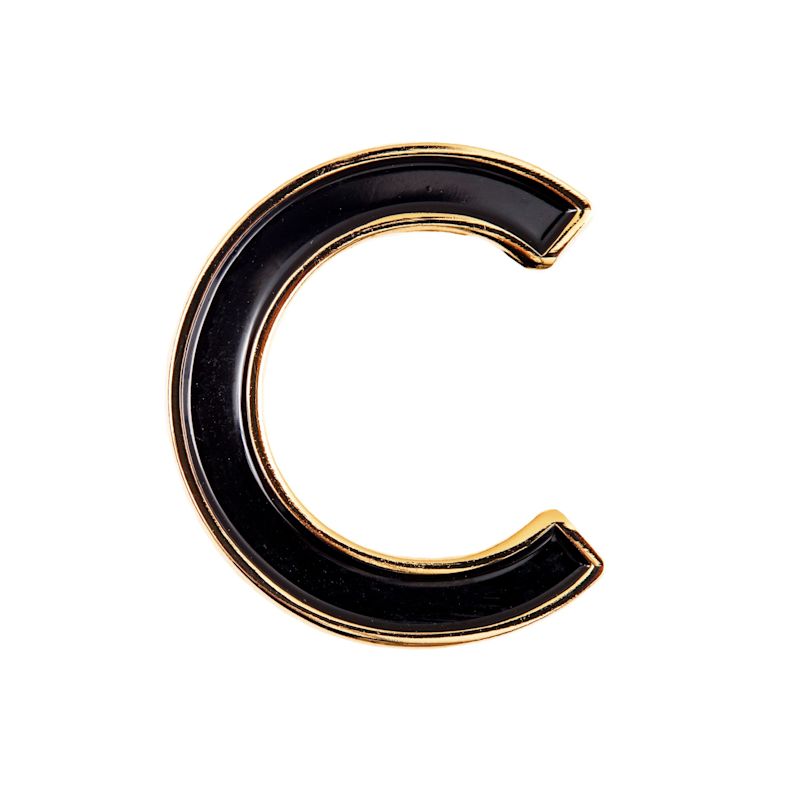 Enamel Letter C Pin | Make Heads Turn | Wolf & Badger