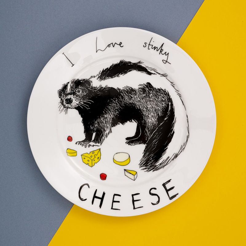 I Love Stinky Cheese. Side Plate | Jimbobart | Wolf & Badger
