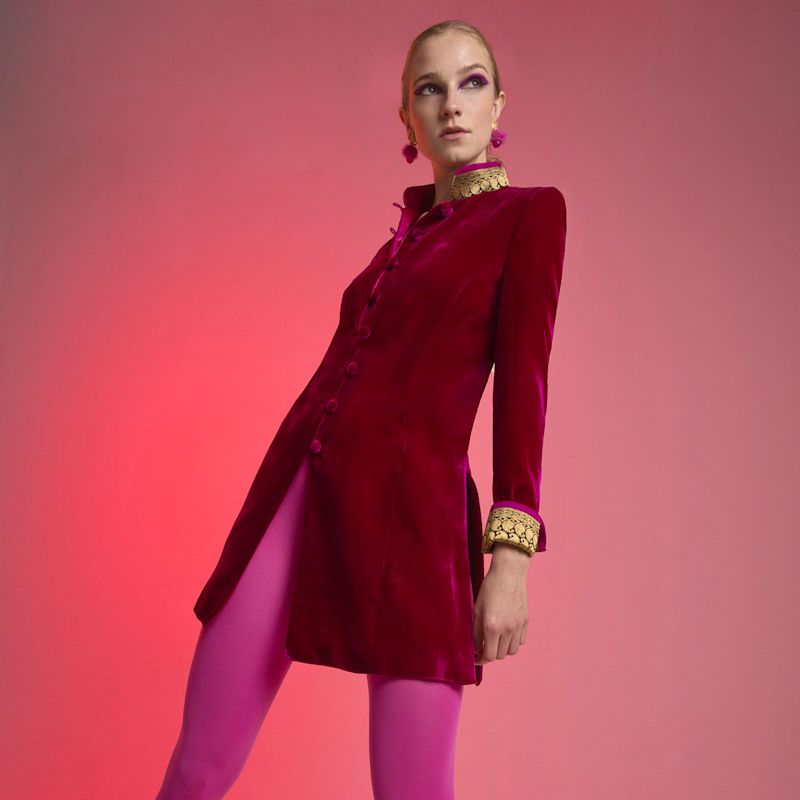Raspberry Regal Velvet Grace Jacket | Beatrice von Tresckow | Wolf & Badger