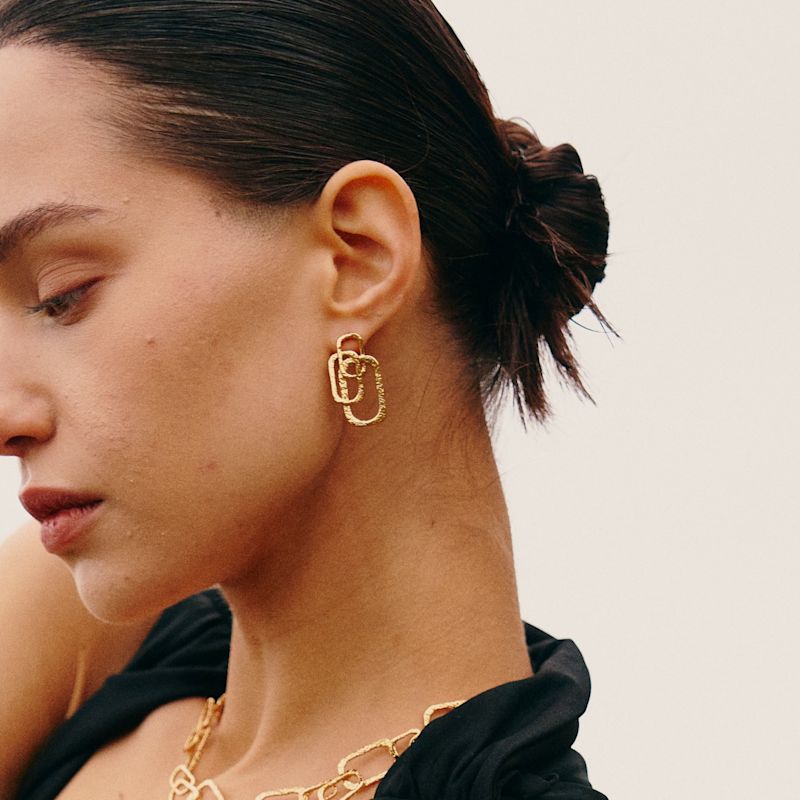Roman Arc Golden Earrings | Retro Chic | Wolf & Badger