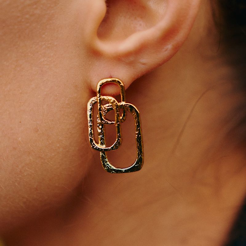Roman Arc Golden Earrings | Retro Chic | Wolf & Badger