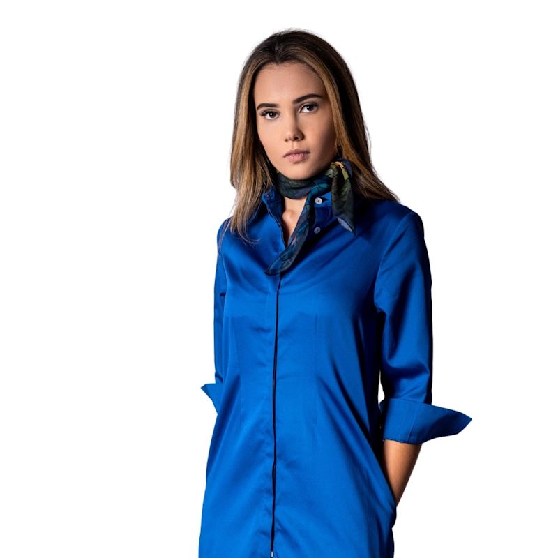 Romy Yellow Mixed Printed Silk Small Scarf | Perlavera | Wolf & Badger