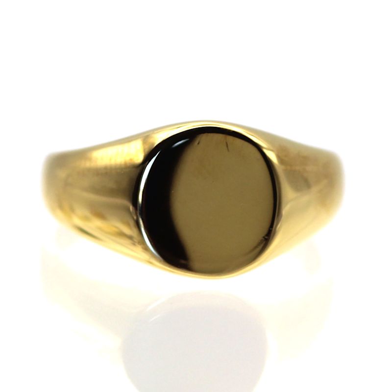 Big Signet Ring For Men - Yellow Gold Vermeil | VicStoneNYC Fine ...