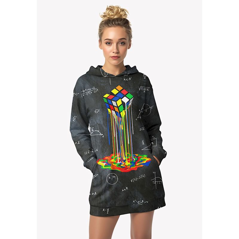 Rubik's Cube Oversize Hoodie Dress | Aloha From Deer | Wolf & Badger