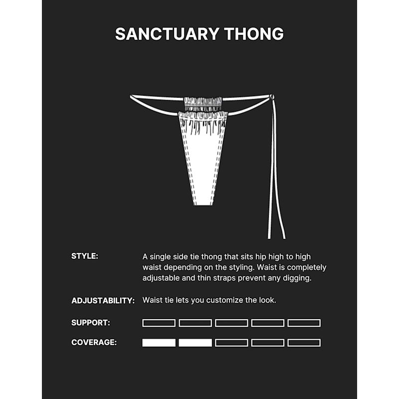 Sanctuary Tassel Thong Bikini Bottom - Mexican Sunset Orange | Minimale ...