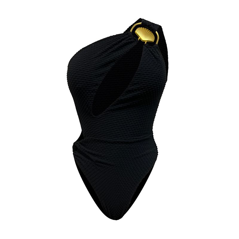 Seashell Cutout One Piece - Black | L’ANIMAL | Wolf & Badger
