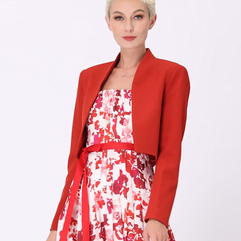 Short Bolero Jacket - Red | Smart and Joy | Wolf & Badger