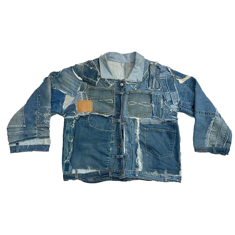 Shredded Couture Denim Jacket D | ZastaStudio | Wolf & Badger