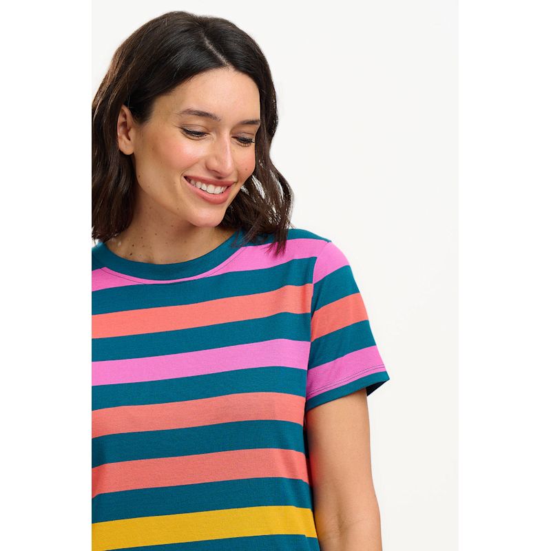 Sia T-Shirt Dress Green, Multi, Staggered Pop Rainbow | Sugarhill ...