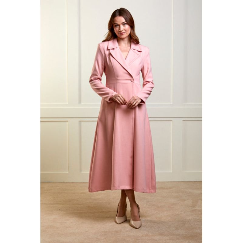 Pale Pink Dress Coat | Guinea | Wolf & Badger