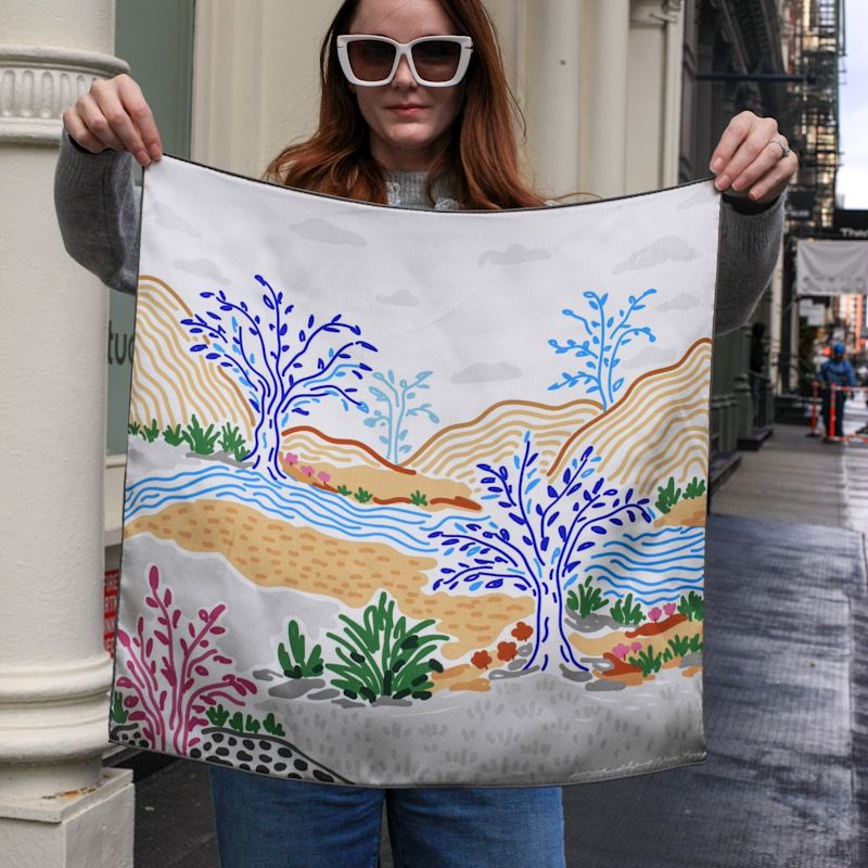 Silk Bandana Of After Sunset | Jessie Zhao New York | Wolf & Badger