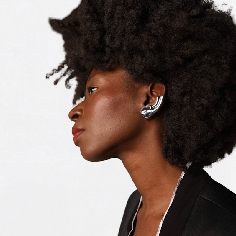 Silver Ear Cuff Earring One Piece | London Atelier Byproduct | Wolf ...