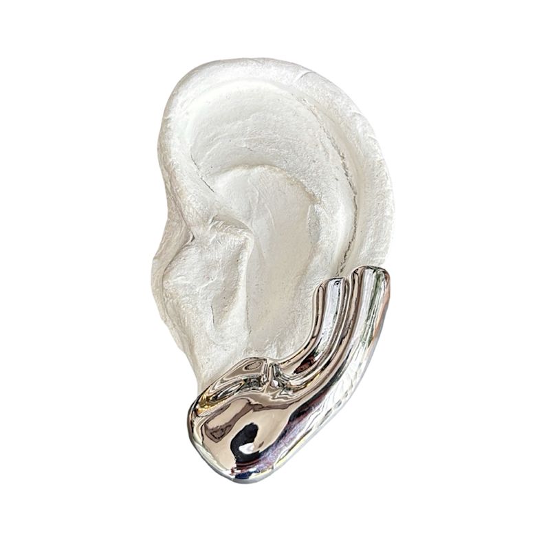 Silver Ear Cuff Earring One Piece | London Atelier Byproduct | Wolf ...