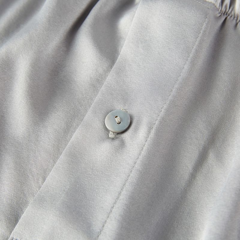 Silver Grey Pure Mulberry Silk Men's Boxers | Mid Rise With Button ...