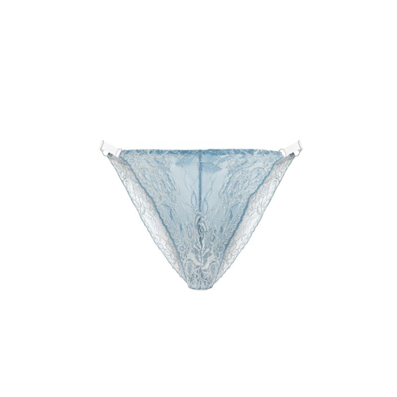 Sky Blue Lace Thong | Mers Silk | Wolf & Badger