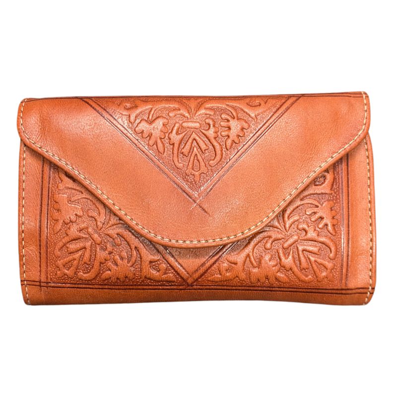 Small Leather Tri-Fold Purse Light Brown | Berber Leather | Wolf & Badger