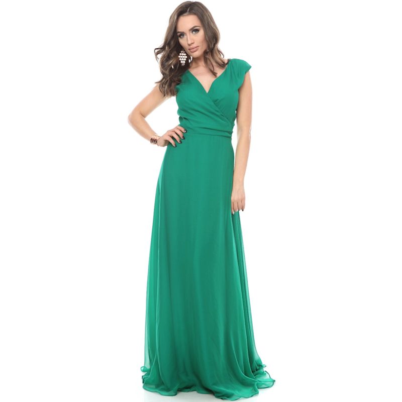 Rome Silk Ankle Dress In Green | ROSERRY | Wolf & Badger