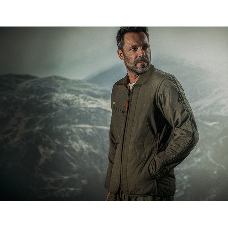 &Sons Flak Quilted Jacket Green | &SONS Trading Co | Wolf & Badger
