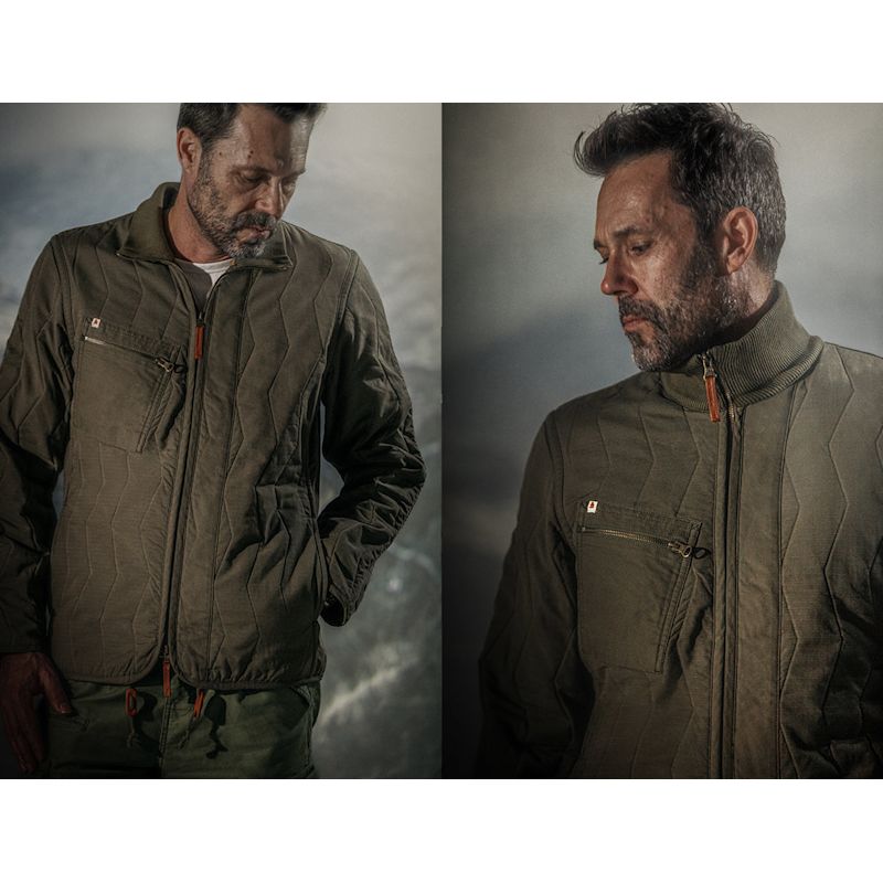 &Sons Flak Quilted Jacket Green | &SONS Trading Co | Wolf & Badger