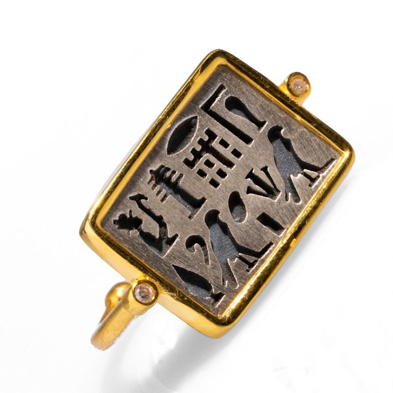 Enternal Flight Egyptian Protection Ring - Gold | Ebru Jewelry | Wolf ...