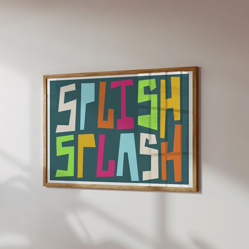 Splish Splash Art Print - A2 | Natalie Cass Art | Wolf & Badger