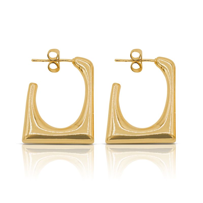 Square Hoops - Gold Filled - Mod Style | Zepplin the Label | Wolf & Badger
