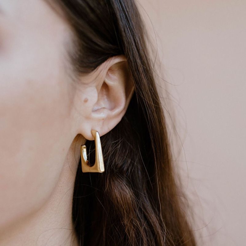 Square Hoops - Gold Filled - Mod Style | Zepplin the Label | Wolf & Badger