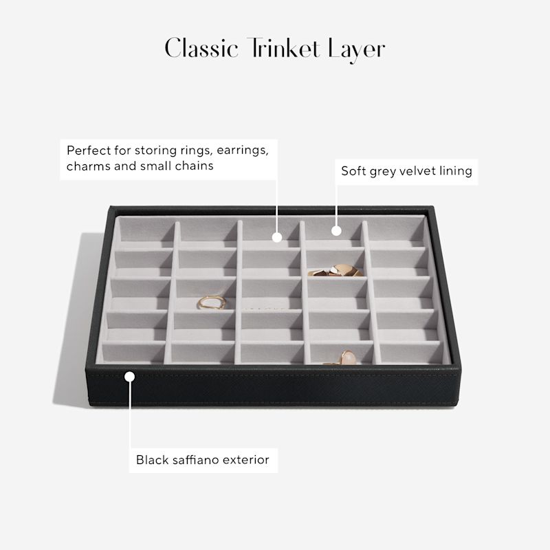 Stackers Black Classic Jewelry Box Set Of Four | Stackers | Wolf & Badger