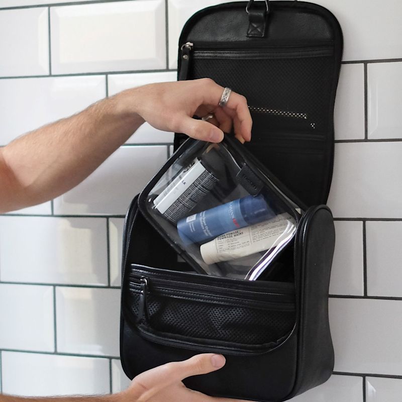 Stackers Black Large Hanging Washbag | Stackers | Wolf & Badger
