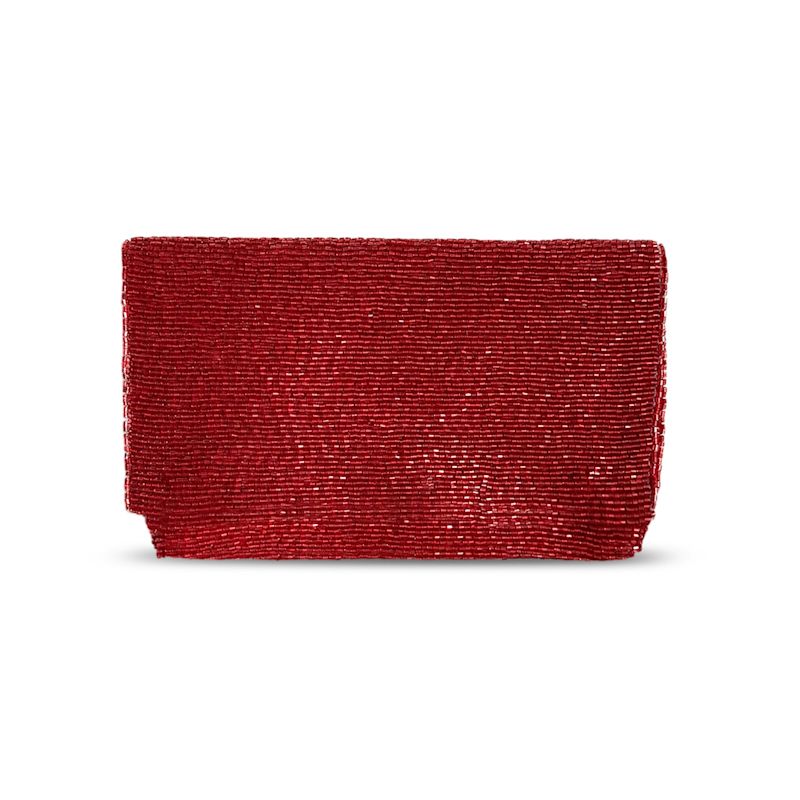 Steel Cut Beaded Petite Clutch Ruby Red | Pick Happy | Wolf & Badger