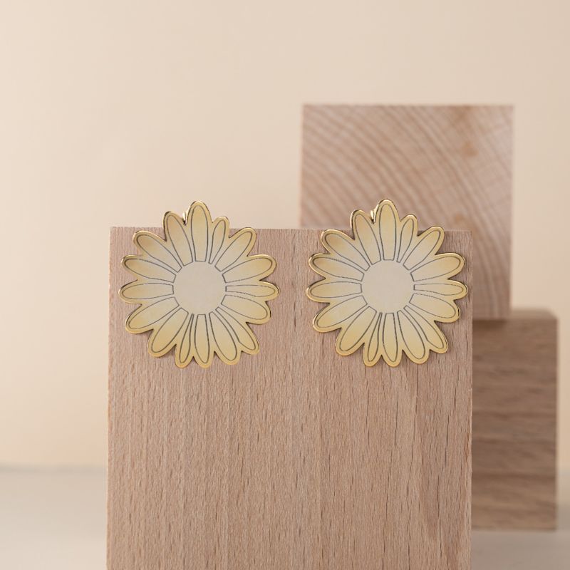 Sterling Silver Earrings – Solar Bloom | Silver Moon | Wolf & Badger