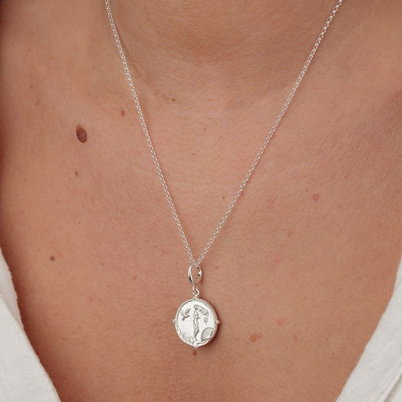 Sterling Silver Goddess Of Love Aphrodite Charm Necklace | Lily Charmed ...