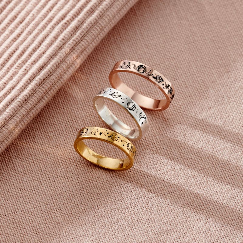 Sterling Silver Love The Earth Ring | Posh Totty Designs | Wolf & Badger